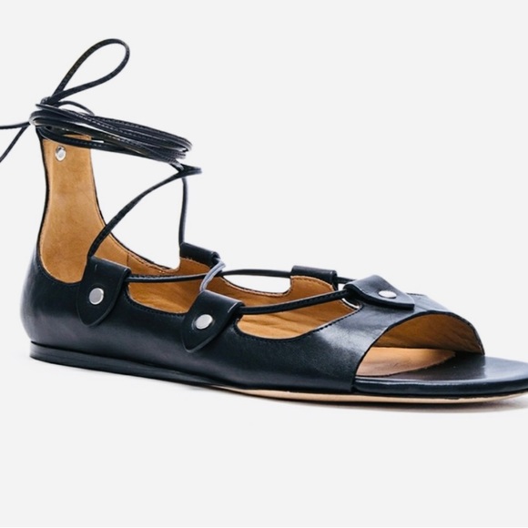 Isabel Marant | Shoes | Isabel Marant Alisa Black Leather Lace Up ...